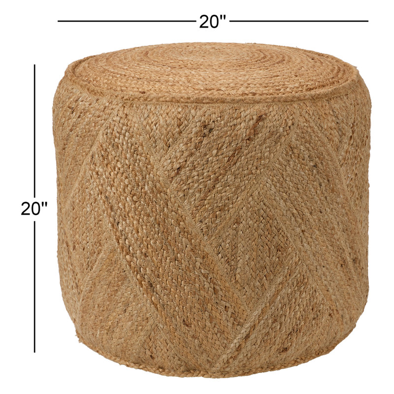 Birch Lane™ Amaya 20" Wide Round Pouf Ottoman & Reviews | Wayfair